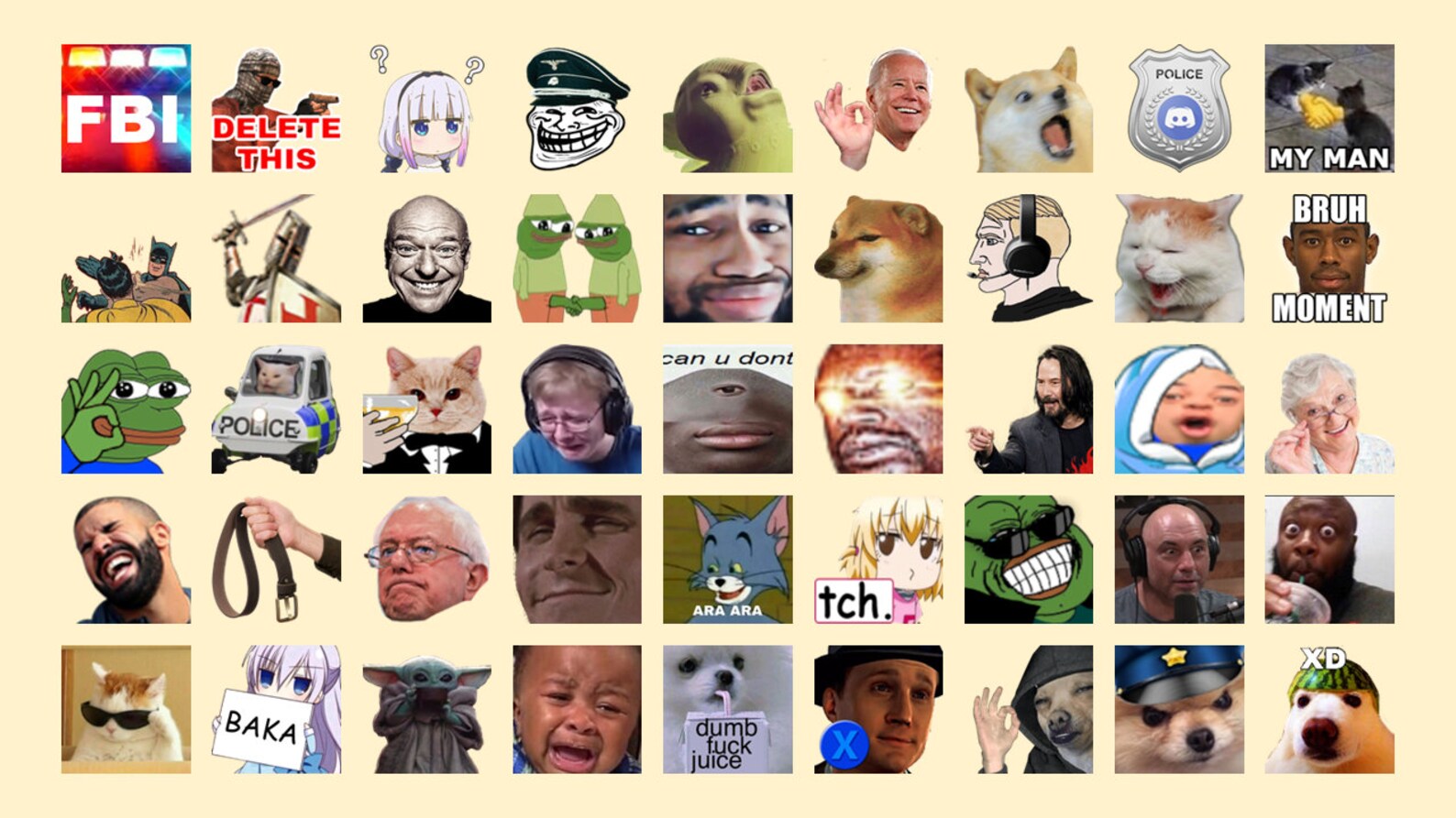 200 Random Meme Emotes for Twitch and Discord #2 | Twitch Emotes ...