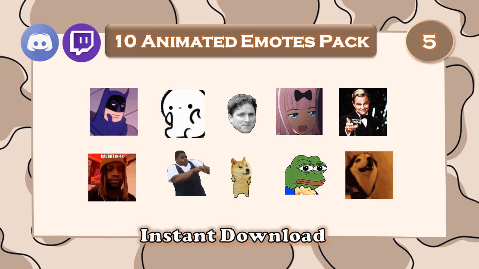 10 Animated Meme Emotes Pack #5 | Twitch Meme Emotes | Discord Emotes ...