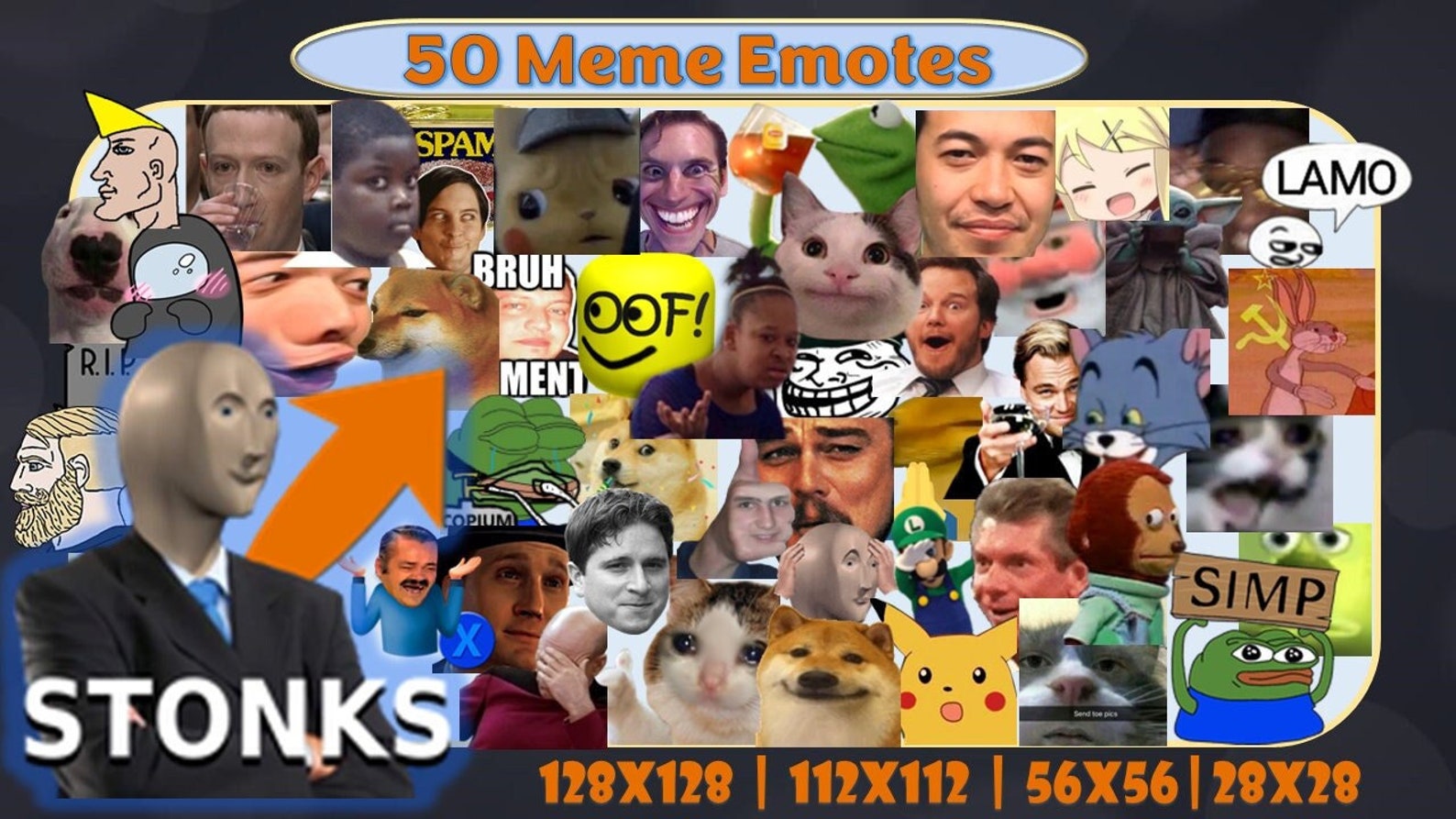 50 Meme Emotes for Twitch and Discord | Twitch Emotes | Discord Emotes ...