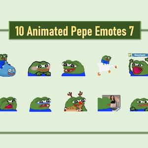 10 Animated Pepe Emotes Pack for Twitch and Discord #7 | Twitch Meme ...