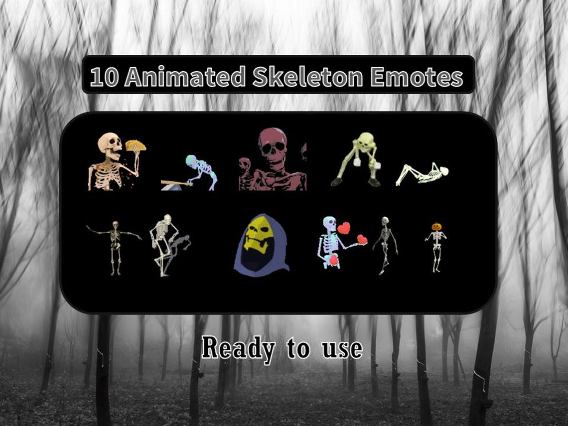 10 Animated Skeleton Emotes Pack | Twitch Emotes | Discord Emotes ...