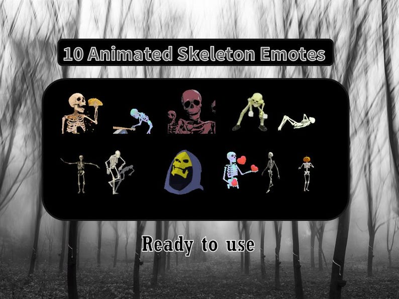 10 Animated Skeleton Emotes Pack | Twitch Emotes | Discord Emotes ...