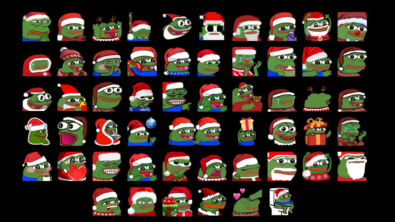 100 Pepe Christmas Emotes Animated & Static | Twitch Emotes | Discord ...