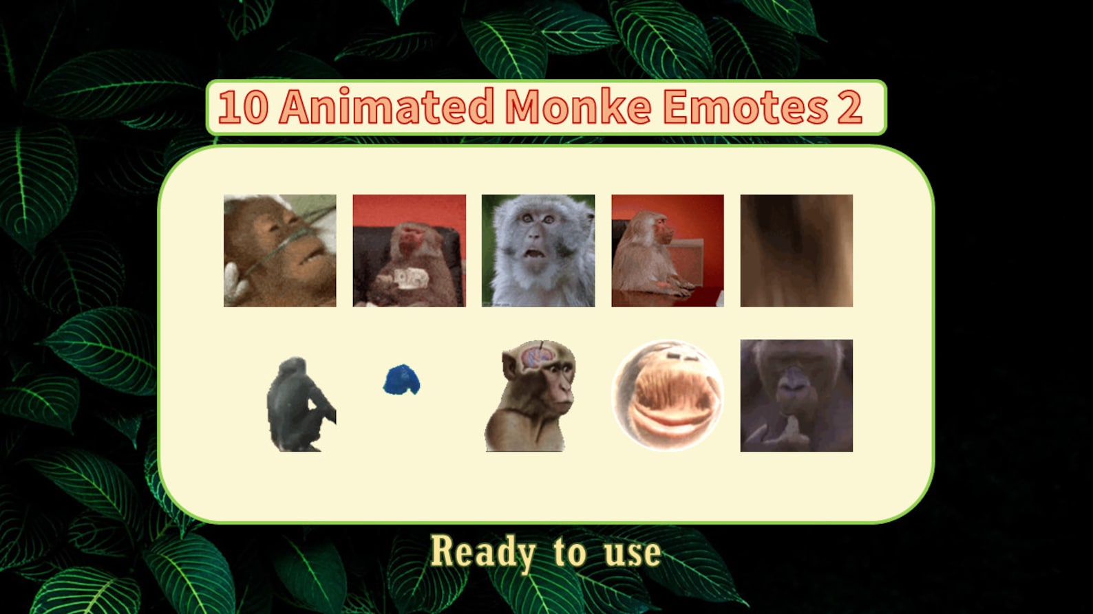 10 Animated Monke Emotes Pack Pt. 2 | Twitch Meme Emotes | Discord ...