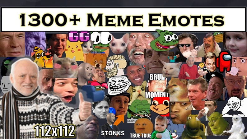 1300+ Meme Emotes Super Mega Pack for Twitch and Discord | Twitch ...