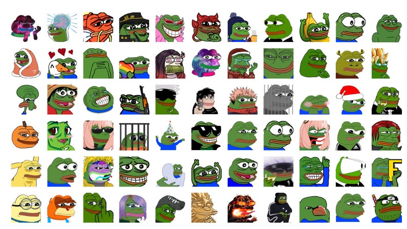 Mega Pack de 450 Emotes Pepe | Emotes Twitch | Emotes Discord | Emotes ...
