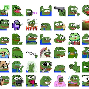 450 Pepe Emotes Mega Pack | Twitch Emotes | Discord Emotes | Text ...