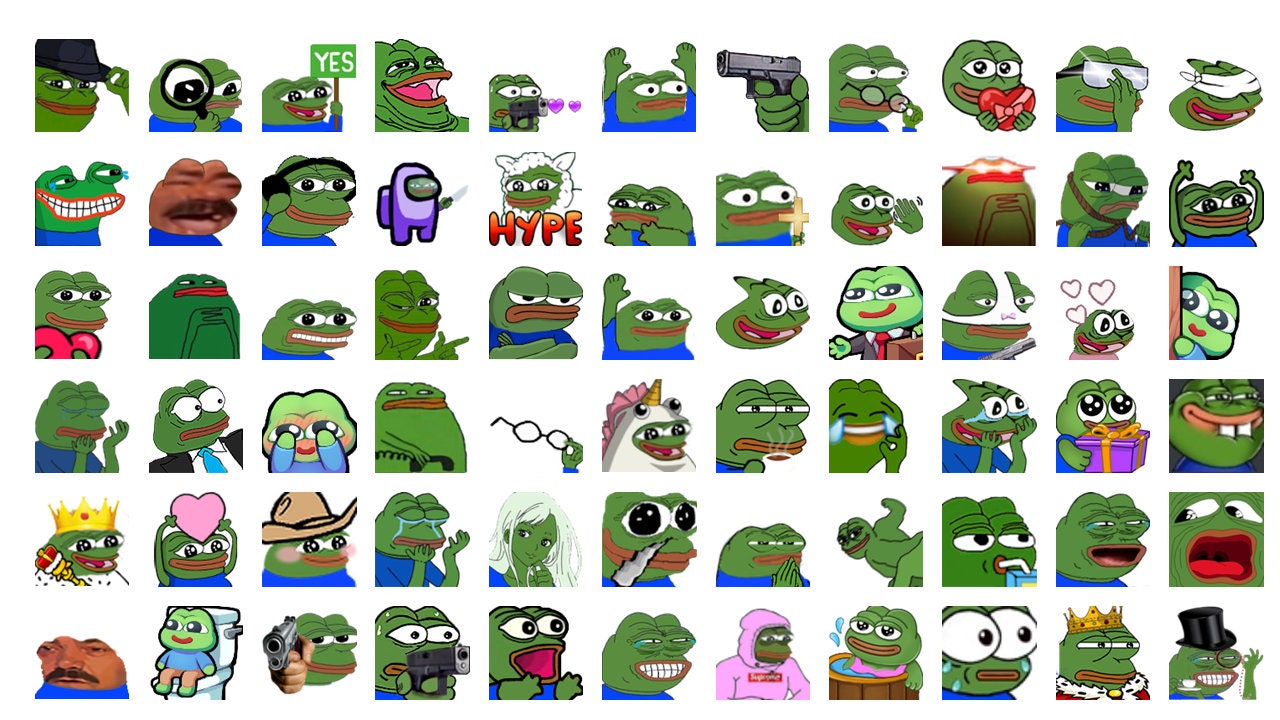 450 Pepe Emotes Mega Pack | Twitch Emotes | Discord Emotes | Text ...