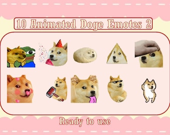 10 Popular Animated Doge Emotes Pack 2 | Twitch Meme Emotes | Discord ...