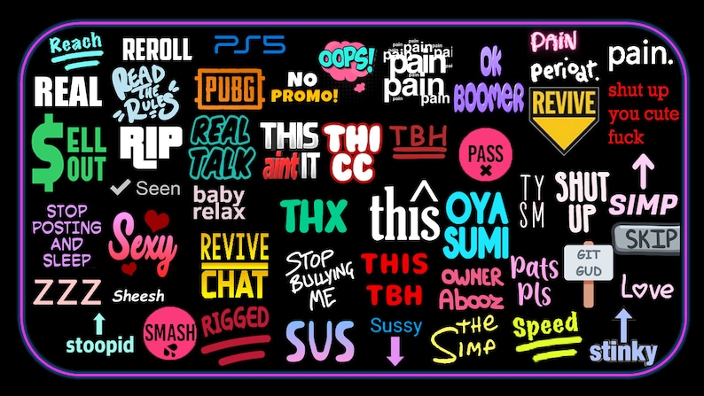 200 Text Emotes Mega Pack #2 | Twitch Emotes | Discord Emotes | Text ...