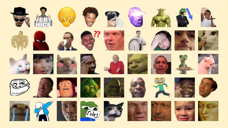 200 Random Meme Emotes for Twitch and Discord #4 | Twitch Emotes ...