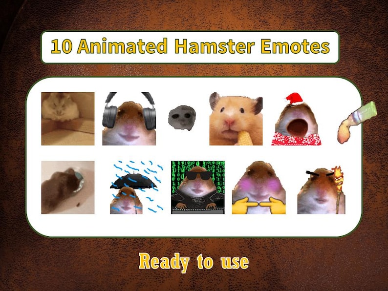 10 Animated Hamster Emotes Pack | Twitch Meme Emotes | Discord Emotes ...