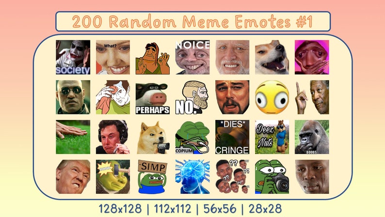200 Random Meme Emotes for Twitch and Discord #1 | Twitch Emotes ...
