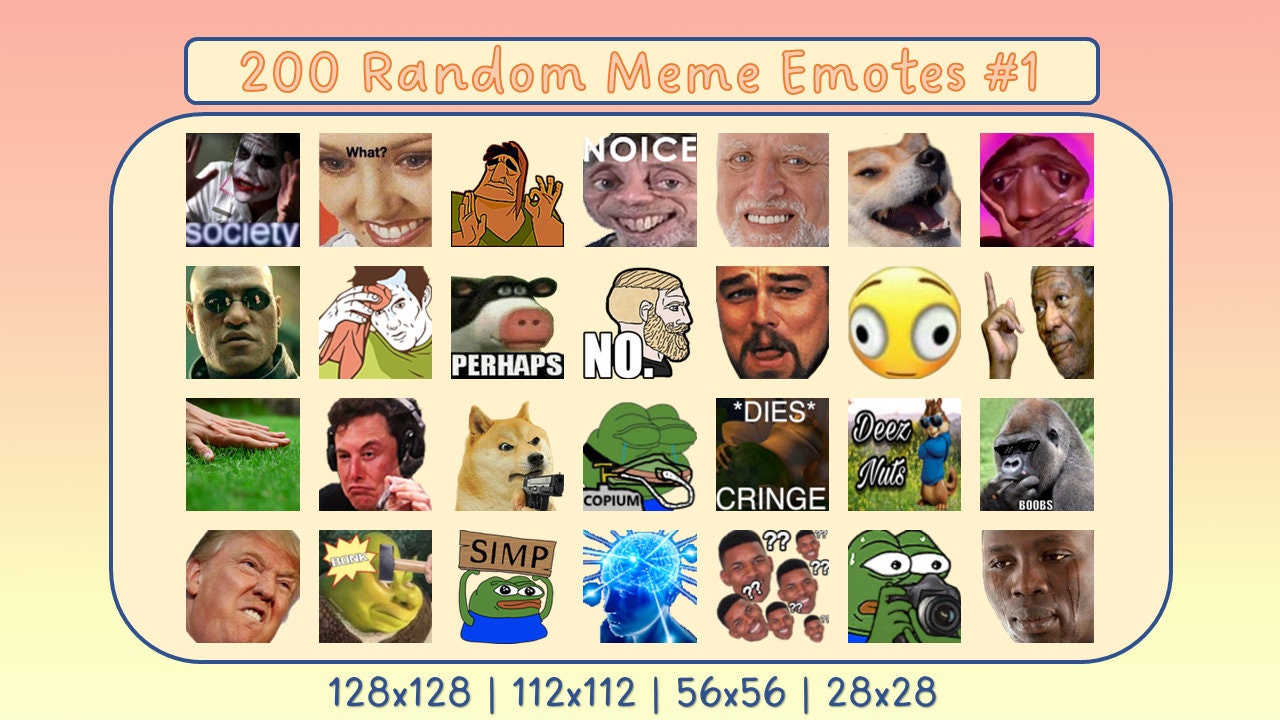 200 Random Meme Emotes for Twitch and Discord #1 | Twitch Emotes ...