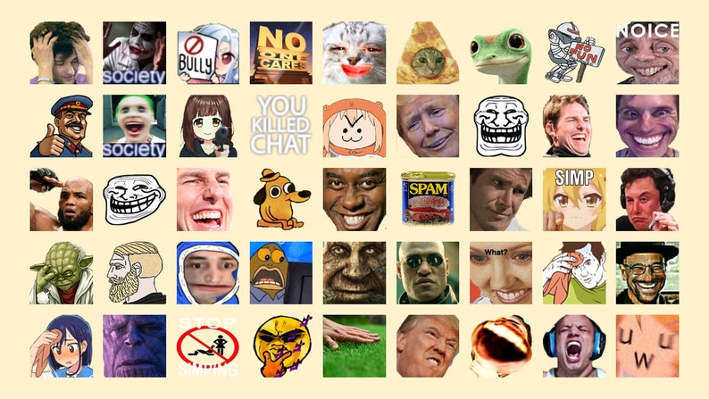 200 Random Meme Emotes for Twitch and Discord #1 | Twitch Emotes ...