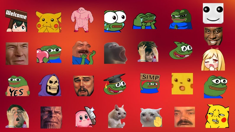 50 Random Meme Emotes Box #3 | Twitch Meme Emotes | Discord Emotes ...
