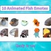 10 Animated Fish Emotes Pack | Twitch Meme Emotes | Discord Emotes ...
