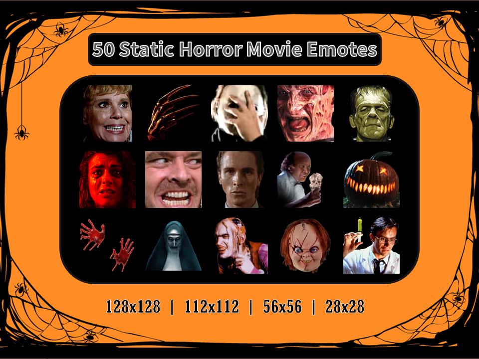 50 Horror Movie Emotes Pack | Discord Emotes | Horror Emotes for ...