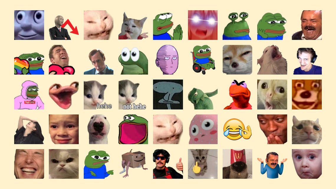 200 Random Meme Emotes for Twitch and Discord 5 Twitch Emotes Discord ...