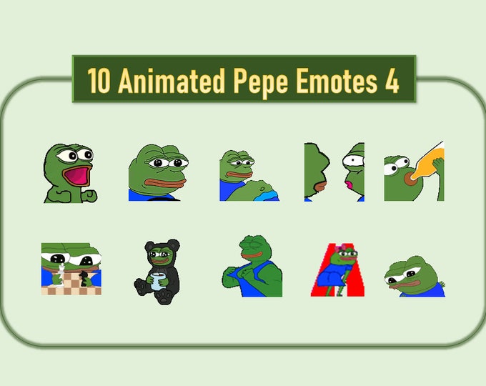 10 Animated Pepe Emotes Pack for Twitch and Discord #4 | Twitch Meme ...