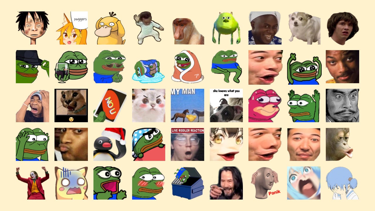 200 Random Meme Emotes for Twitch and Discord #3 | Twitch Emotes ...