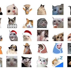 170 Cat Emotes Pack #2 | Twitch Emotes | Discord Emotes | Cute Cat ...