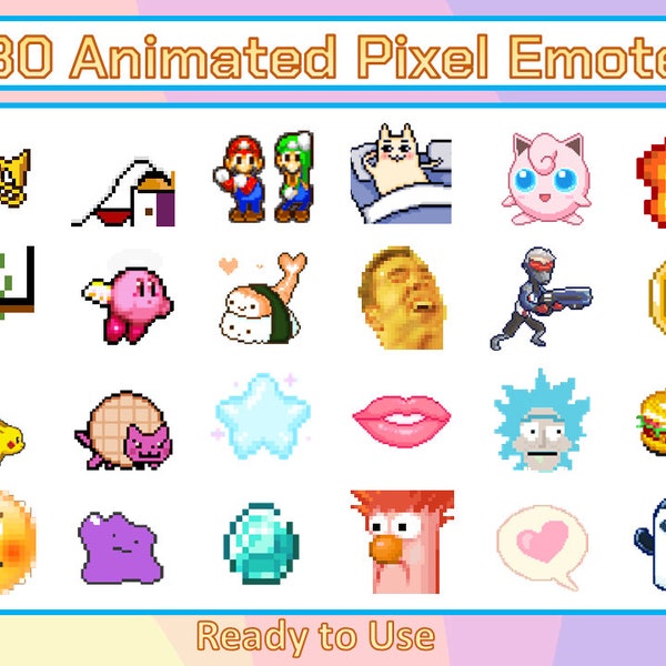 Twitch Emotes Pixel Animated - Etsy