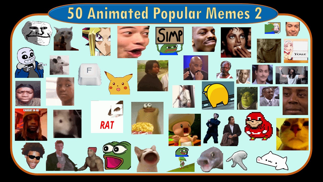 50 Animated Popular Meme Emotes Pack #2 | Twitch Meme Emotes | Discord ...