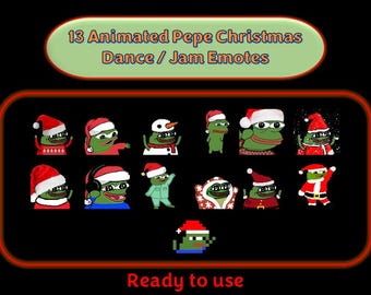 100 Pepe Christmas Emotes Animated & Static | Twitch Emotes | Discord ...