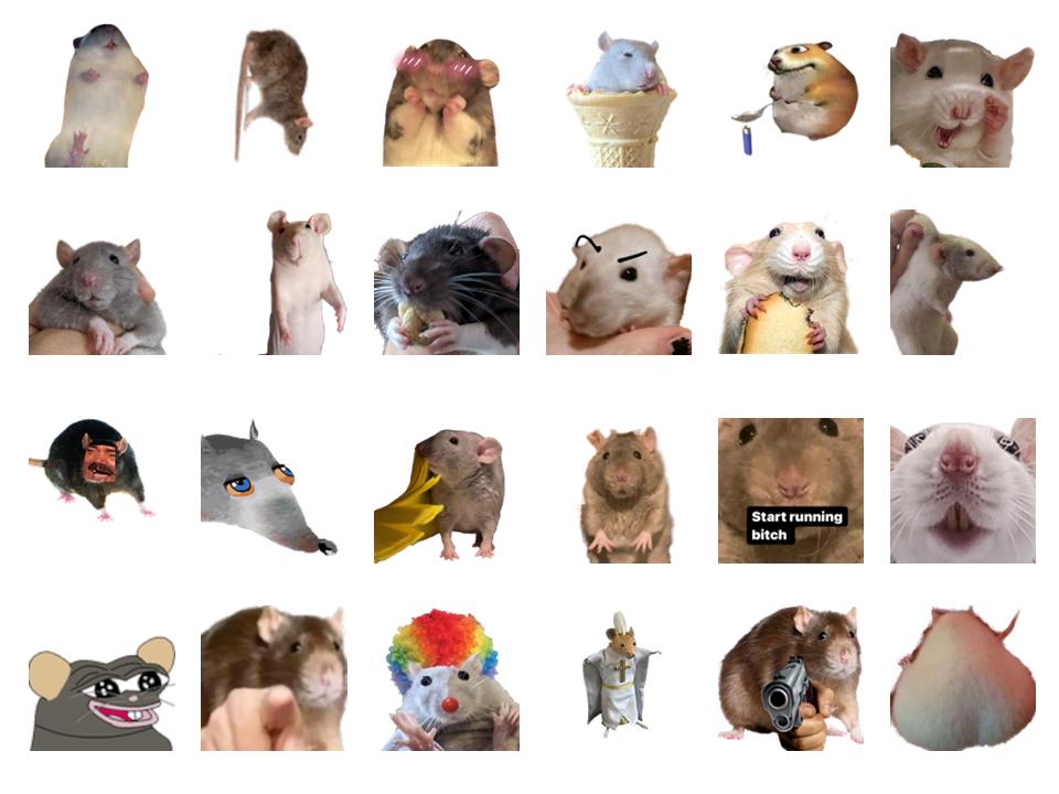 50 Rat Emotes Pack | Mouse | Static | Twitch Emotes | Discord Emotes ...