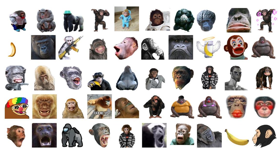 170 Monkey Emotes Mega Pack | Twitch Emotes | Discord Emotes | Text ...