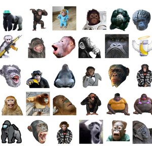 170 Monkey Emotes Mega Pack | Twitch Emotes | Discord Emotes | Text ...