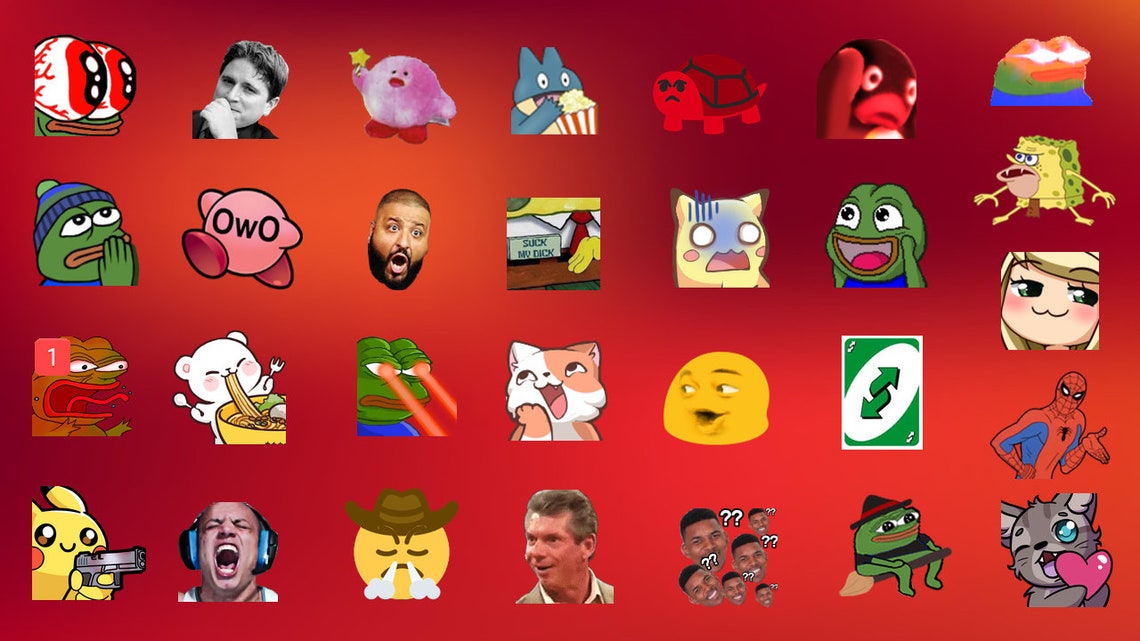 50 Random Meme Emotes Box 4 Twitch Meme Emotes Discord Emotes Emotes ...