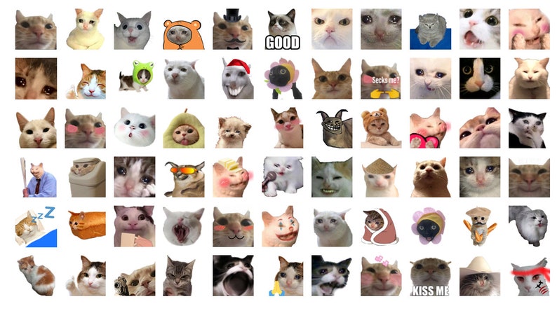 500+ Transparent Cat Emotes Mega Pack | Twitch Emotes | Discord Emotes ...