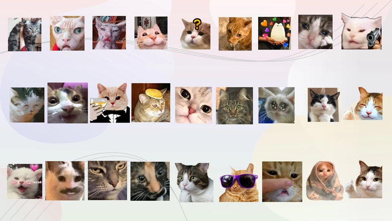 170 Cat Emotes Pack Twitch Emotes Discord Emotes Cute Cat Emotes for ...