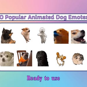 10 Popular Animated Dog Emotes Pack | Twitch Meme Emotes | Discord ...
