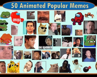 50 Animated Meme Emotes Pack for Twitch and Discord 2 Twitch Meme ...