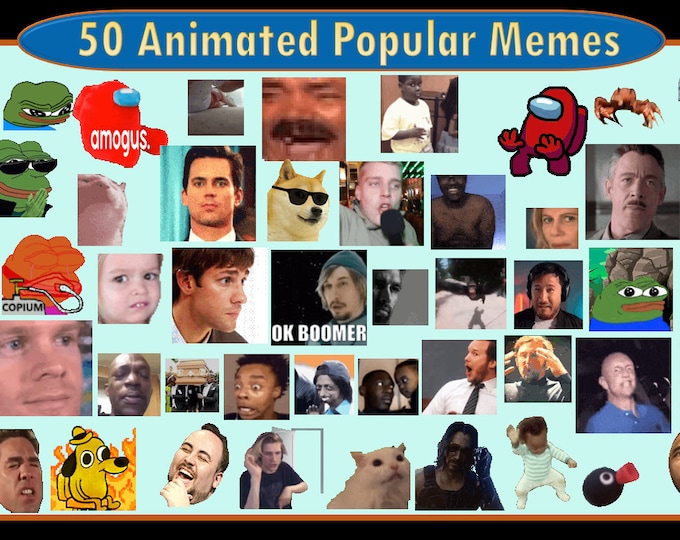50 Animated Popular Meme Emotes Pack #1 | Twitch Meme Emotes | Discord ...