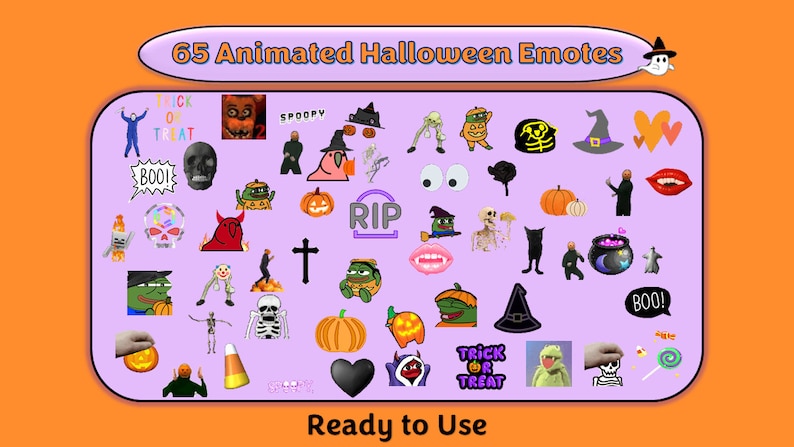 65 Animated Halloween Emotes for Twitch and Discord | Twitch Emotes ...