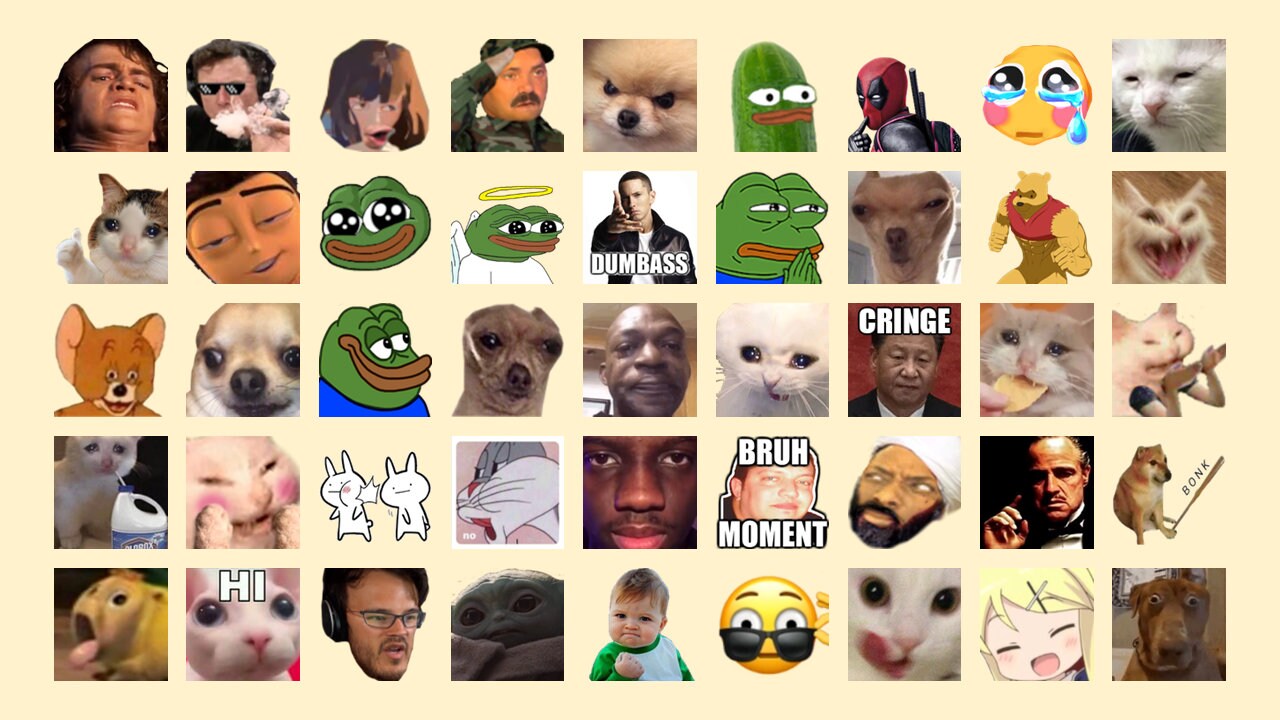 200 Random Meme Emotes for Twitch and Discord #3 | Twitch Emotes ...