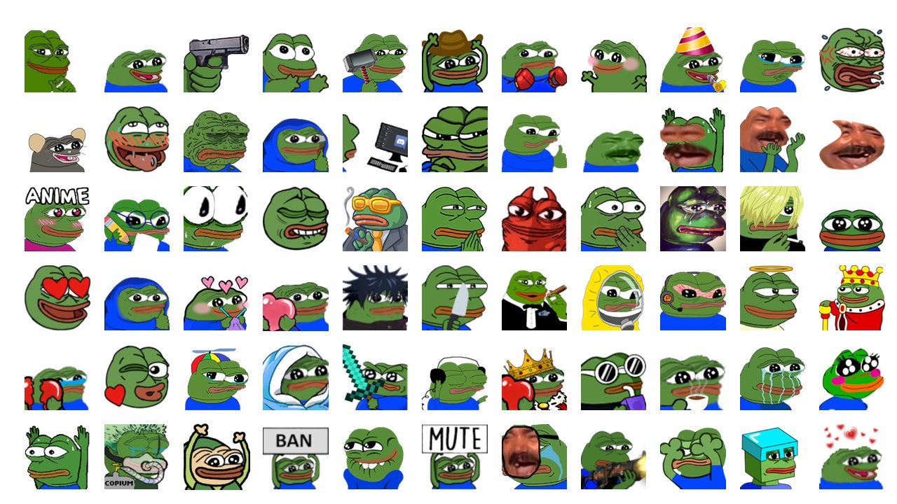 450 Pepe Emotes Mega Pack Twitch Emotes Discord Emotes Text Emotes for ...