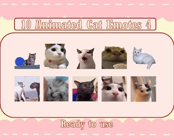 10 Popular Animated Cat Emotes Pack 4 | Dissociated Cat | Crunch Cat ...