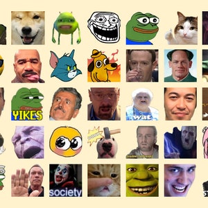 200 Random Meme Emotes for Twitch and Discord #2 | Twitch Emotes ...