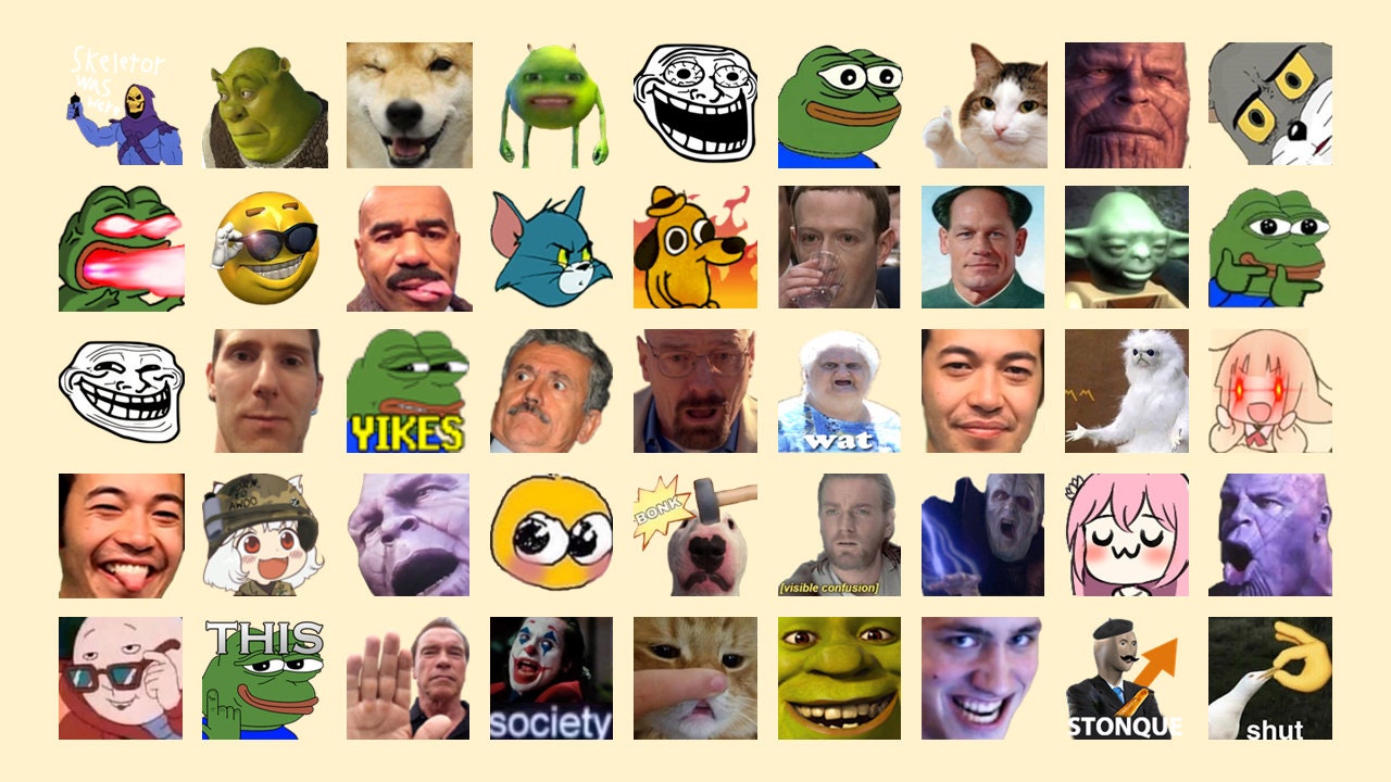 200 Random Meme Emotes for Twitch and Discord #2 | Twitch Emotes ...