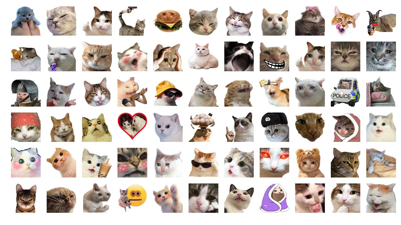 500+ Transparent Cat Emotes Mega Pack | Twitch Emotes | Discord Emotes ...