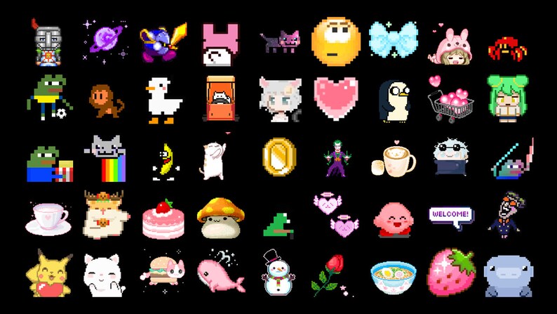 280 Animated Pixel Emotes Mega Pack Twitch Emotes Discord - Etsy