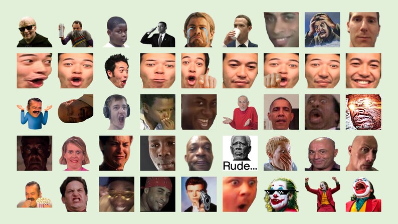 300 Human Meme Emotes for Twitch and Discord Twitch Emotes Discord ...