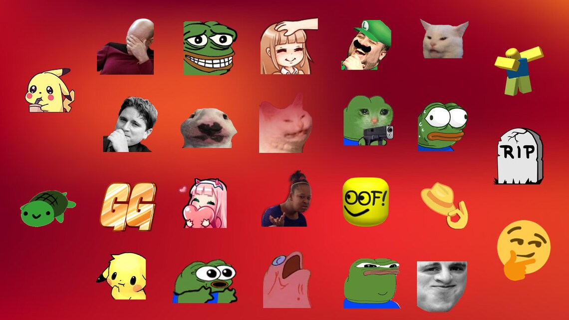 50 Random Emotes Box 1 Twitch Meme Emotes Discord Emotes Emotes for ...