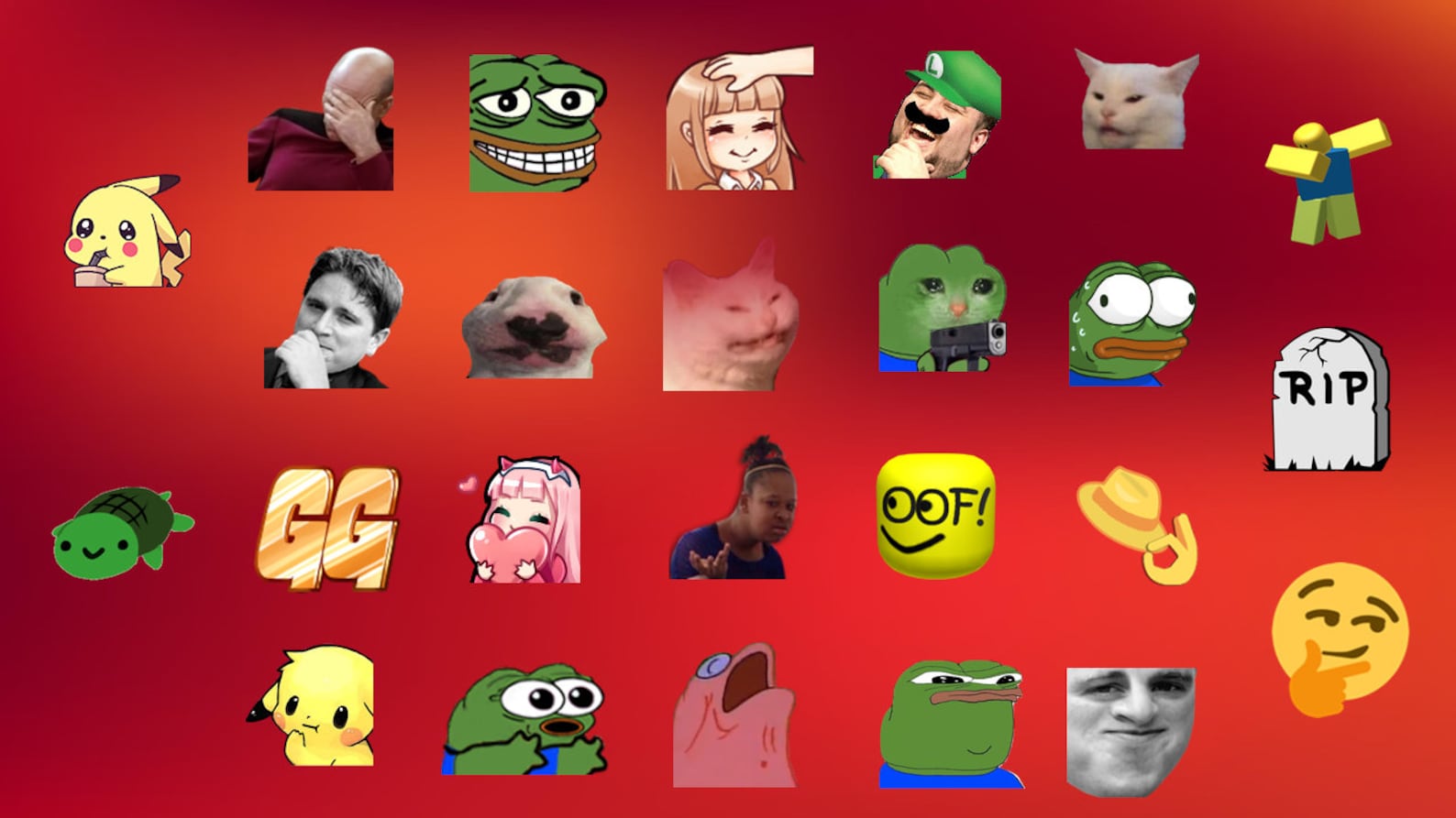 50 Random Emotes Box 1 Twitch Meme Emotes Discord Emotes Emotes for ...