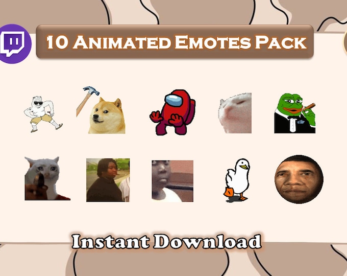 10 Animated Meme Emotes Pack #2 | Twitch Meme Emotes | Discord Emotes ...
